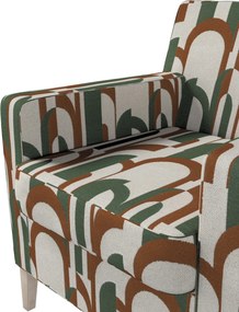Potah na křeslo IKEA Karlstad barva zelená látka pletený vzor, vzorované
