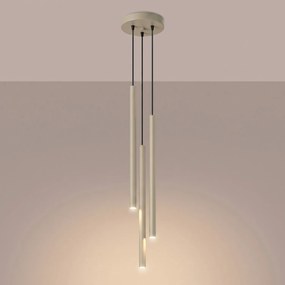 Sollux Lighting Závěsné svítidlo PASTELO 3P šedobéžové