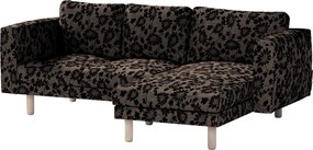 Potah na pohovku IKEA Norsborg 3-místná se šezlongem barva hnědá látka pletený vzor, vzorované
