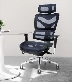 Ergonomická síťovaná kancelářská židle MOSH Airflow 702 – modrá