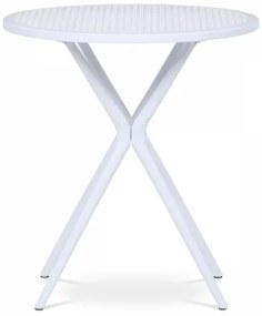 Jídelní stůl kulatý bílý plastový 65 cm DT-X7007 WT