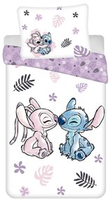 Dětské ložní povlečení Lilo and Stitch White 70 x 90 + 140 x 200 cm, český výrobce Tibex