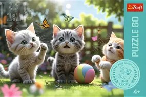 TREFL Puzzle Tři koťátka / 60 dílků / 33 x 22 cm