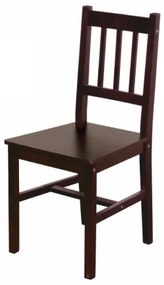 Jídelní židle masiv borovice tmavohnědý lak 869H