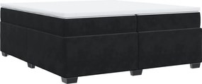 Box spring postel s matrací černá 200x200 cm samet 3285307