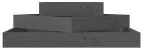 Truhlík šedý 83 x 83 x 27 cm masivní borové dřevo,  823880