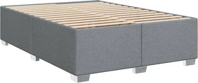 Box spring postel s matrací světle šedá 140 x 190 cm textil 3285883