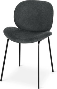 Tchibo - Polstrovaná designová židle - barva: šedá