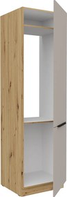ARIA li | vysoká skříňka 60 LO-210 2F na vestavnou lednici | 60 cm | ANTI FINGERPRINT povrch | artisan/béžová