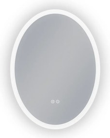 Erga Paola, oválné LED zrcadlo 60x80cm, 2070 lm, 3 barvy světla, přední a zadní osvětlení, ERG-V01-302-6080-00