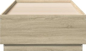Rám postele s LED osvětlením dub sonoma 90 x 200 cm kompozit 3209634