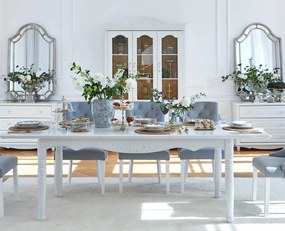 Stylový bílý rozkládací stůl Abigail, 190x100 cm