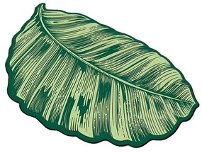 Zelená koupelnová předložka 60x100 cm Sheet – Foutastic