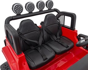 Ramiz Terénní autíčko OFF-ROAD 3.0 pro děti červené + dálkové ovládání + plynulý start + pásy + audio LED