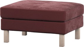 Potah na podnožku IKEA Karlstad barva červená látka lesklé, sametová