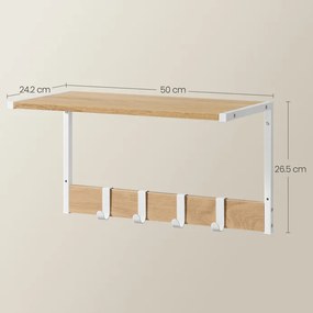 Autronic Set 2 nástěnných poliček ABP-E1083 WT