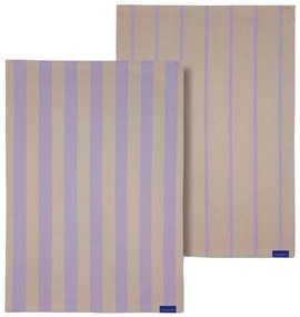 Bavlněné utěrky v sadě 2 ks 50x70 cm Stripes – Mette Ditmer Denmark
