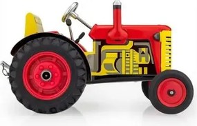 Kovap Traktor Zetor červená / plech - plastové disky / 1:25 / od 5 let