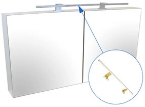 Comodo Zrcadlová skříňka Montana 120 ZS LED-G s osvětlením Any LED 80 G, zlatá