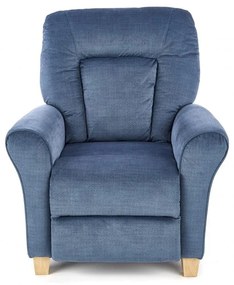 HALMAR, BARD polohovací relaxační křeslo, modré, 90x90-158 cm