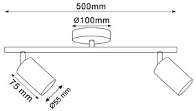 Bodové svítidlo GOLDI 2xGU10/10W/230V zlatá