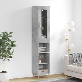 Skříň highboard betonově šedá 34,5x34x180 cm kompozitní dřevo