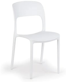 Designová plastová jídelní židle REFRESCO, bílá