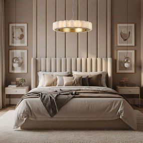 Toolight Toolight, LED stropní svítidlo 50cm, 27W, dálkové ovládání, APP1801-CP, zlatá matná-imitace kamene, OSW-05979