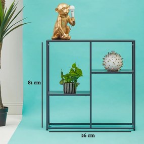 Šedý ocelový regál 80x81x26 cm Acero – Premier Housewares