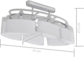 Stropní svítidlo s oválnými skleněnými stínidly 4 ks E14 278761