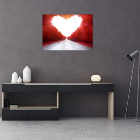 Skleněný obraz - Cesta k lásce (70x50 cm)