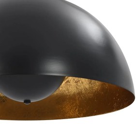 Stropní svítidla 2 ks černo-zlatá polokulová 40 cm E27
