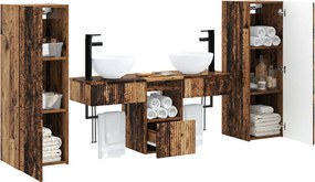 Sada koupelnového nábytku 5 ks Staré dřevo 33 x 34,5 x 100 cm 3405971
