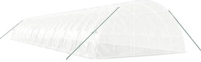 Skleník s ocelovým rámem bílý 132 m² 22 x 6 x 2,85 m 3188125