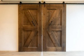 Stará Krása – Ruční výroba Rustikální posuvné dveře do restaurací a hotelu 210 X 2x 40 cm