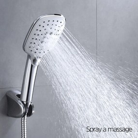 Mereo sprchová souprava nástěnná baterie Mada 150 mm hlavová sprcha bez příslušenství bílá CBE60101SJM
