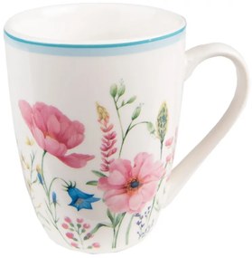 Barevný porcelánový hrneček s květy Meadow – 356 ml