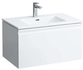 Laufen Pro S - Skříňka s umyvadlem, 80x50x46 cm, 1 zásuvka, lesklá bílá H8609644751041