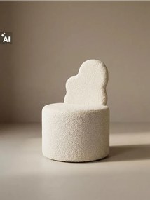 Sinsay - Puf s opěrkou ve tvaru obláčku - bílá