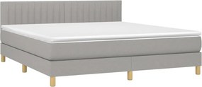 Box spring postel s matrací světle šedá 160 x 200 cm textil 3140785