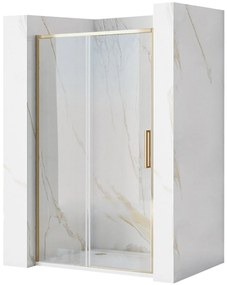 Rea Rapid Slide, posuvné sprchové dveře 1200 x 1950 mm, 6mm čiré sklo, zlatý profil, REA-K5614