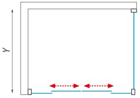 Roth Obdélníkový sprchový kout LLD4+LLB Varianta: šířka dveří: 140 cm, šířka pevné části: 90 cm, orientace: Uni - (LLD4/1400_LLB/900_br_tr), Barva profilů a typ výplně: profily: brillant, výplň: transparent