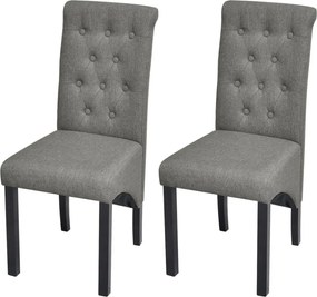 vidaXL Jídelní židle 2 ks textil [248988] Barva: světle šedá