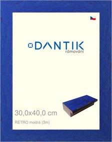 DANTIK rámeček 30x40 | RETRO modrá (Plexi Čiré)