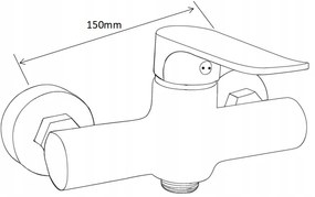 Mexen Erik sprchová sestava s dešťovou sprchou a sprchová baterie Pecos, černá matná, 72740205-70
