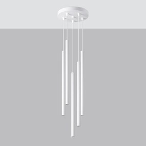 Sollux Lighting Závěsná lampa PASTELO 5P bílá