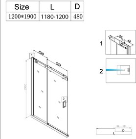 BPS-koupelny Posuvné sprchové dveře HYD-PD03D 120 chrom/transparent pro instalaci do niky + vanička HYD-OSV-ST04C 120x90 bílá