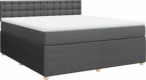 Box spring postel s matrací tmavě šedá 180x200 cm textil 3287550