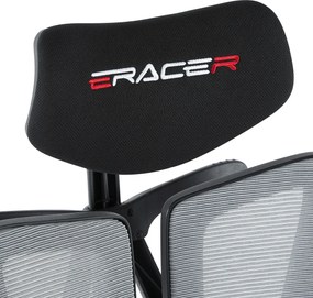 Ergonomická kancelářská židle E-racer VANTOR - šedá síťovina