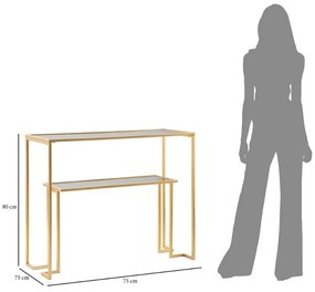 Designová konzole Wambleeska 100 cm zlatá